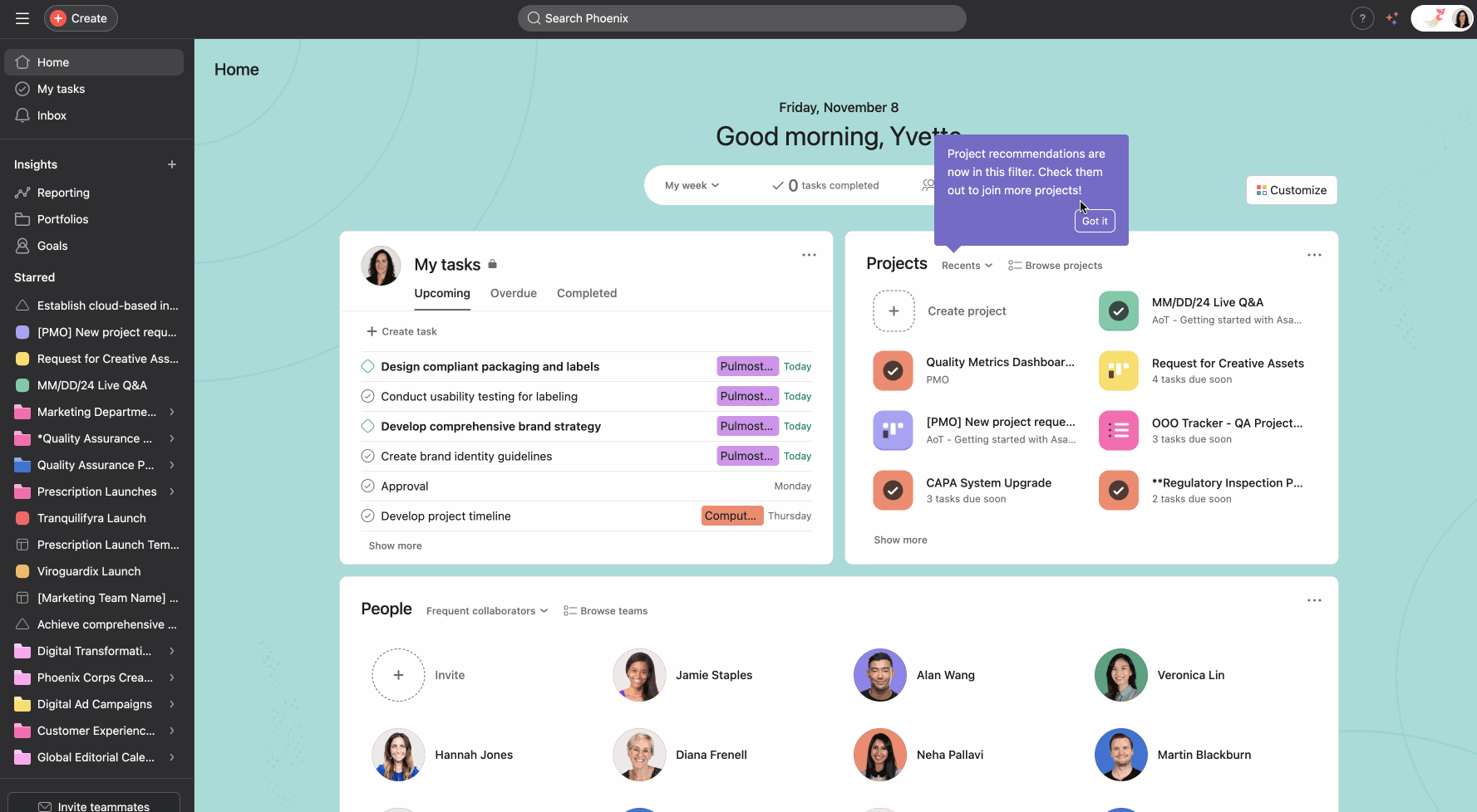 Recover deleted tasks, projects, and more
