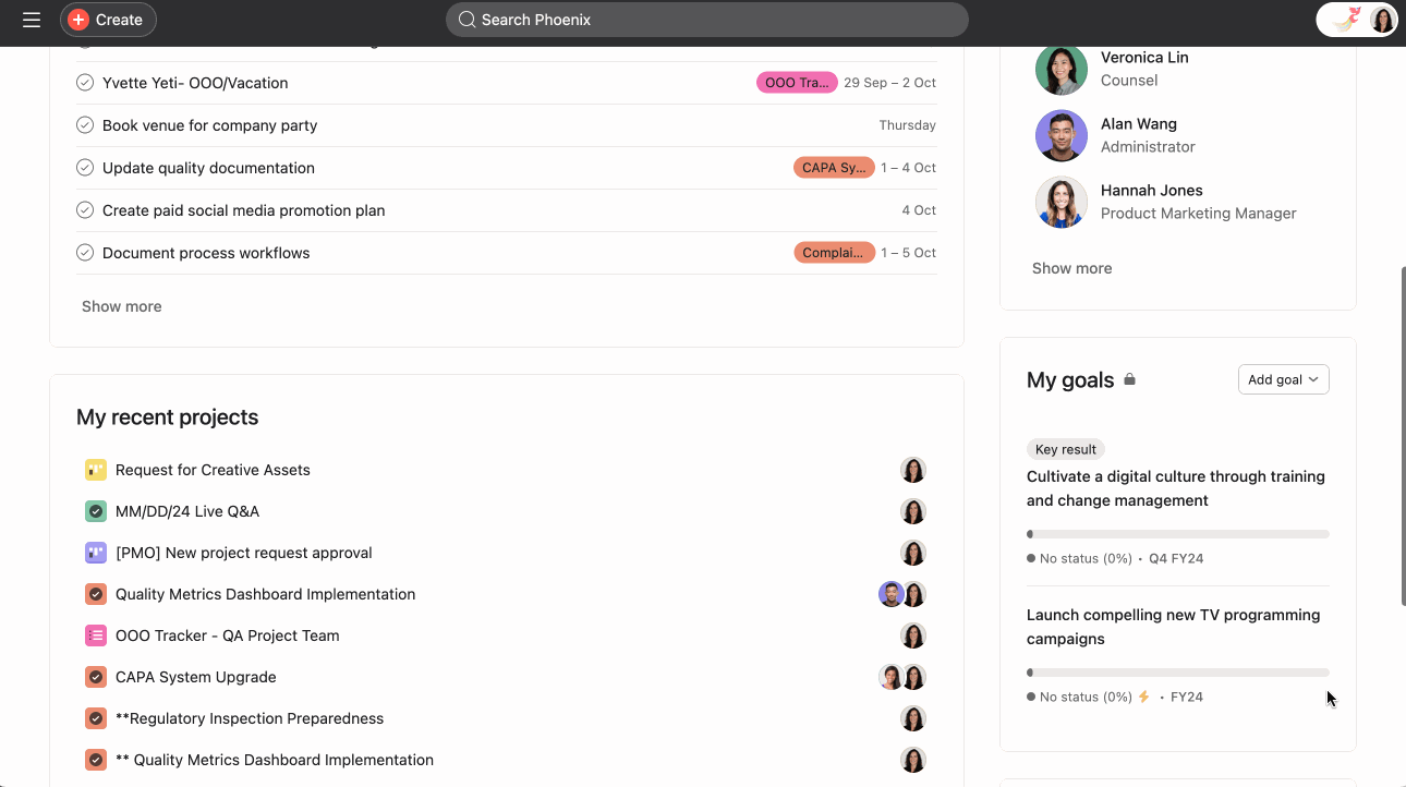 Setting up your Asana profile