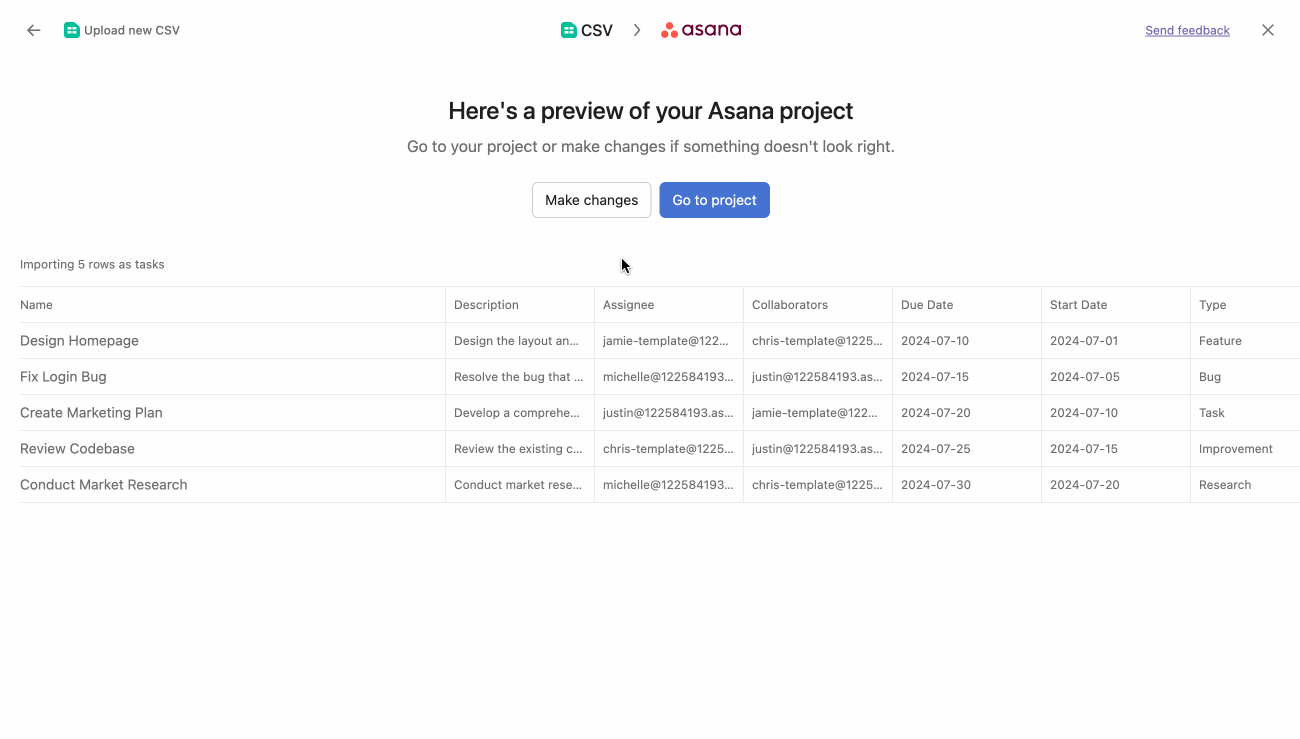 高度なCSVインポートオプション