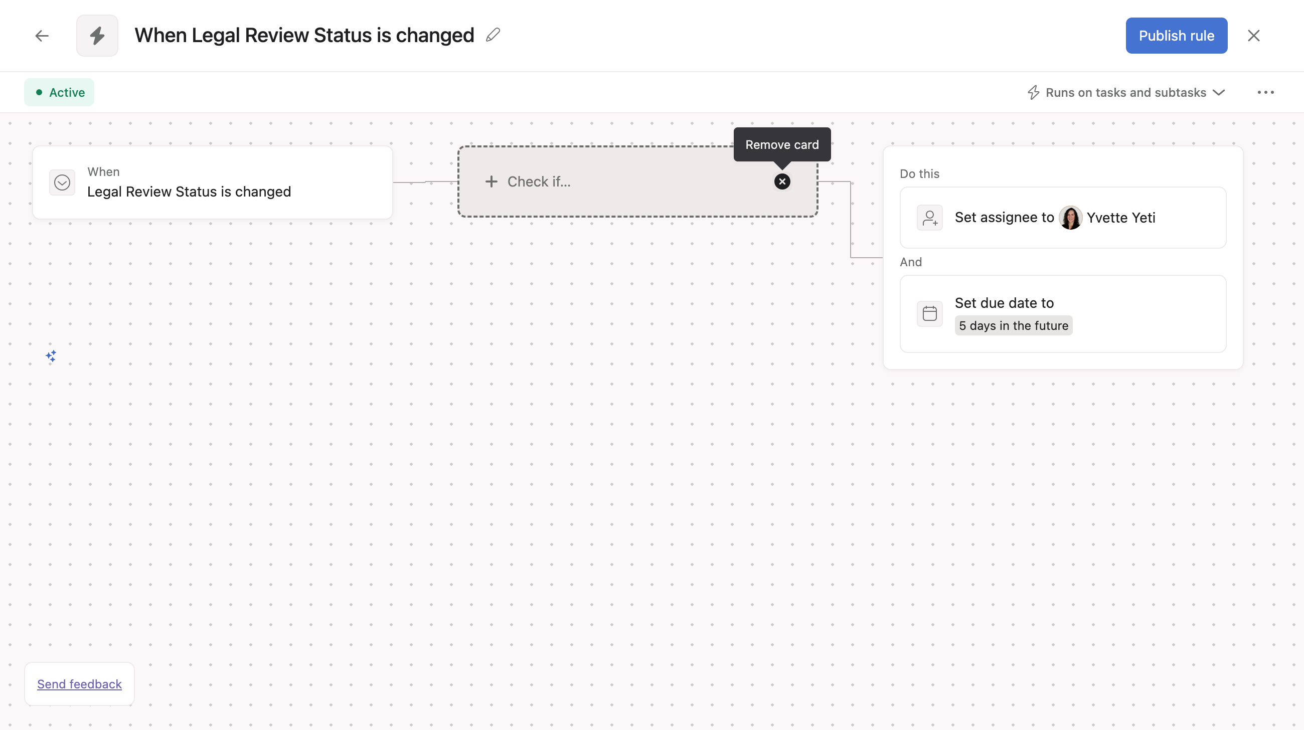 Conditions and branching in rules