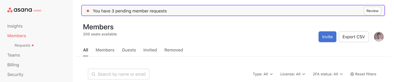 View Only Licenses in Asana